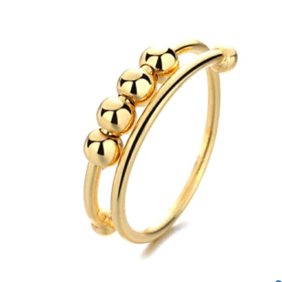 Jewelry | Gold Fidget Ring Anti Anxiety Adjustable | Poshmark